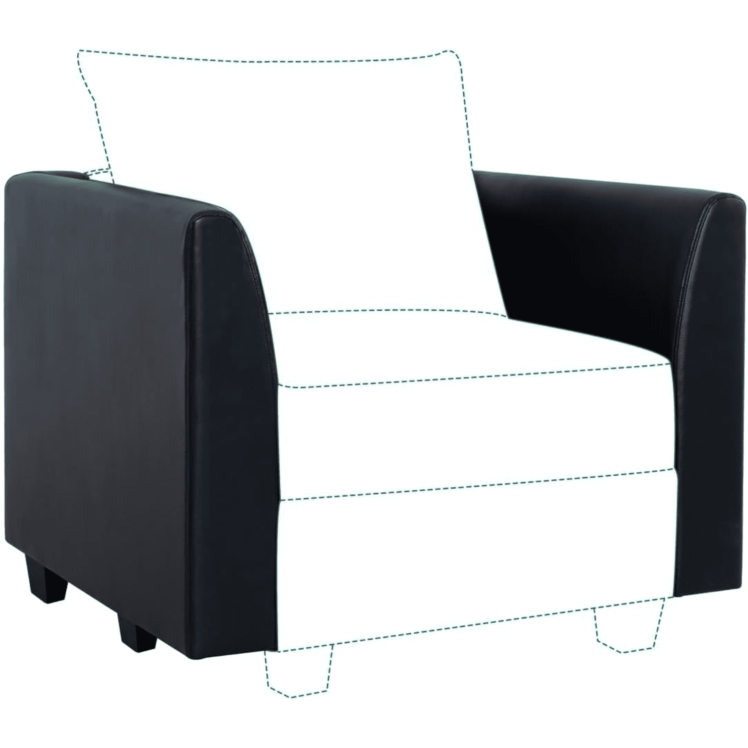 Modular Sofa Middle Module with Storage Accent Armless Chair for ...