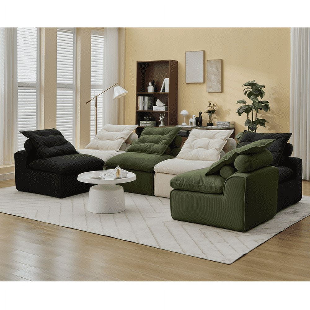 Modular Sofa,No Armrests,At will DIY,Corduroy ,Neck Pillow-Back Lounge ...