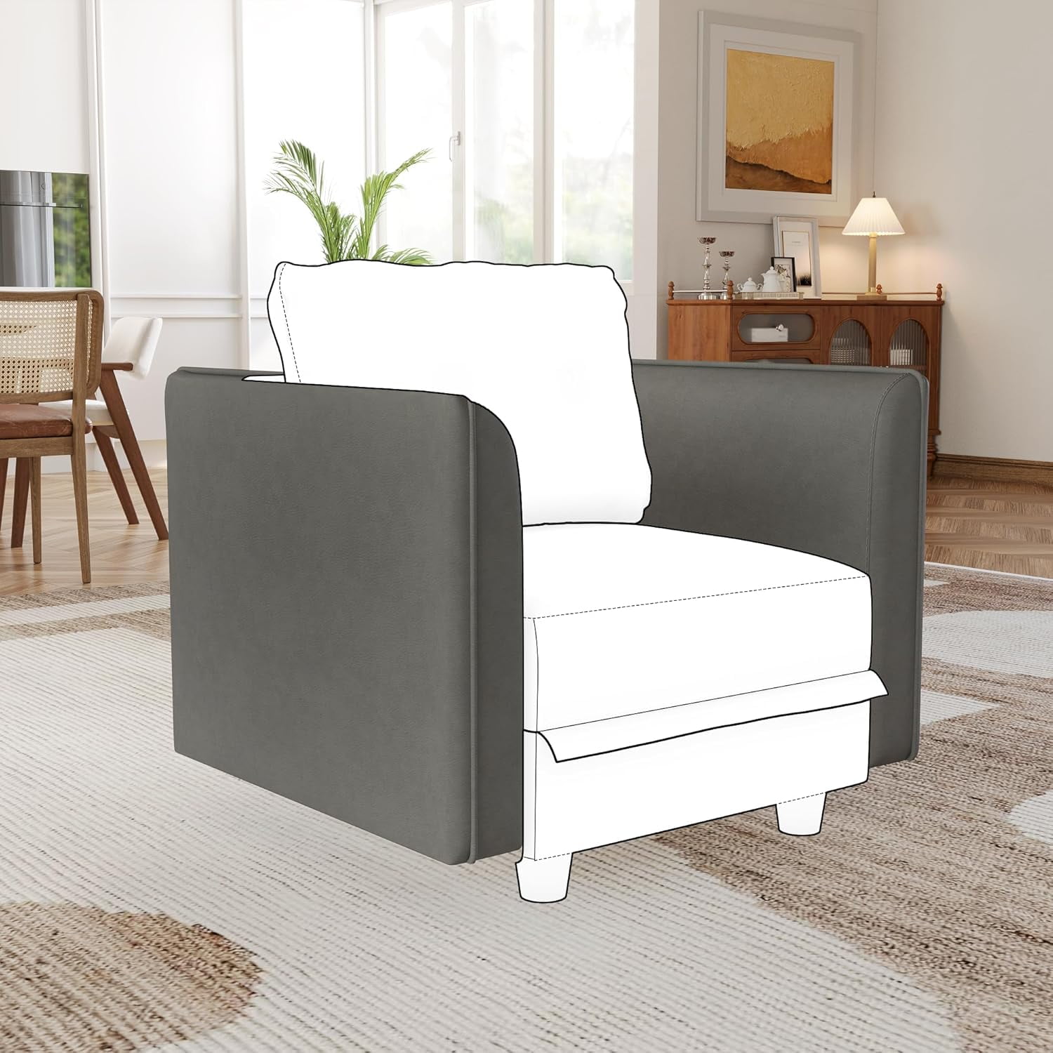Modular Sofa Pair of Side Armrest Module for Customize Modular ...