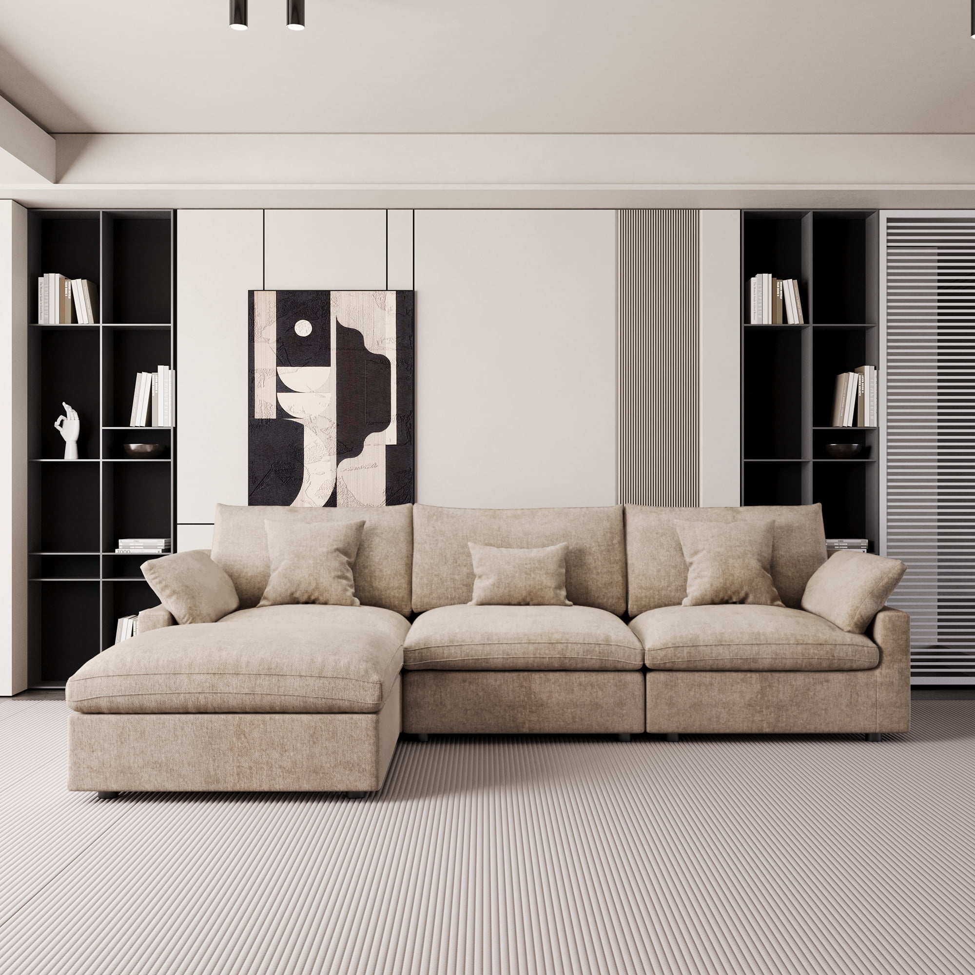 The Magic Home Modular Sofa & Sectional Sofa - L Shaped Deep Seat Cloud ...