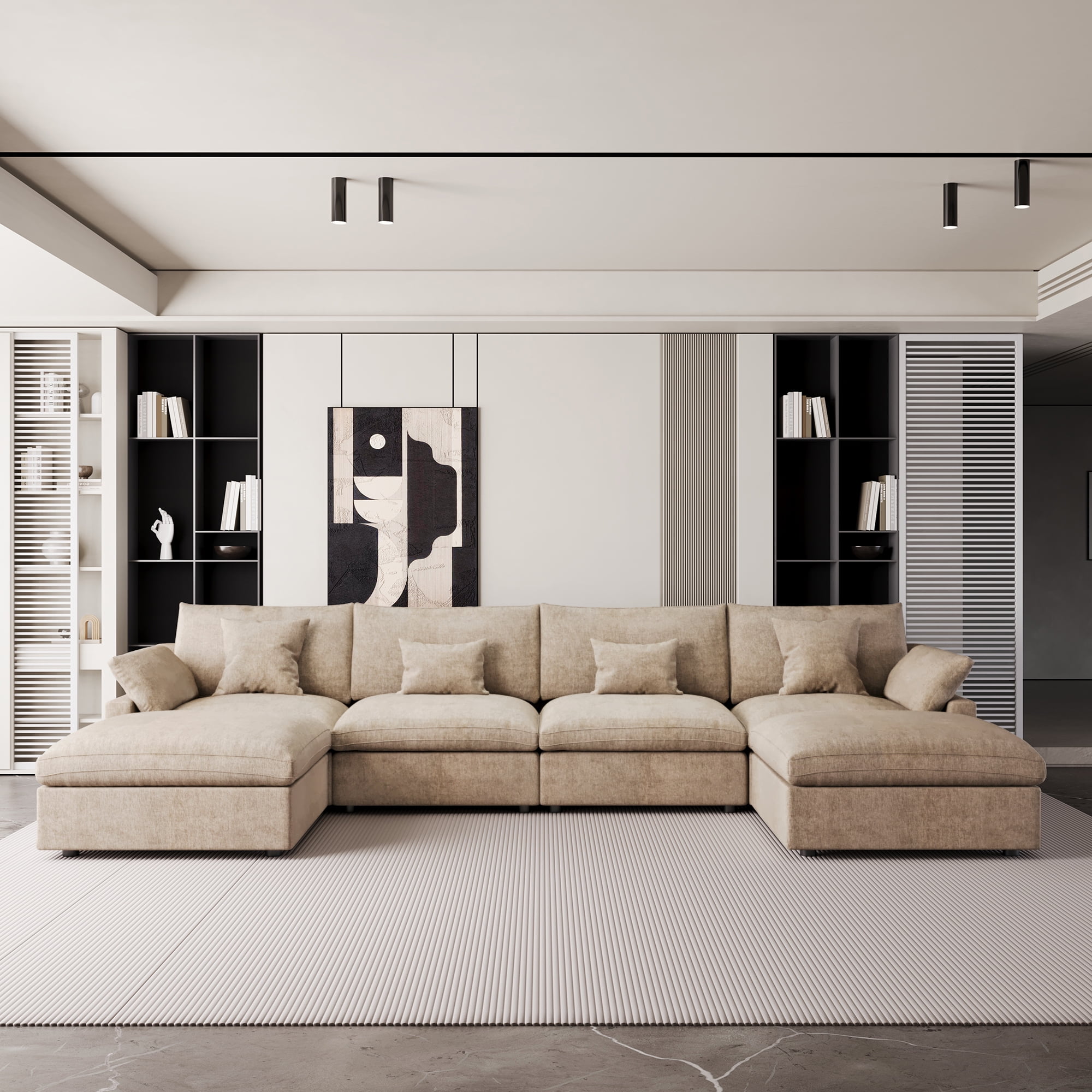 The Magic Home Modular Sofa & Sectional Sofa - U Shaped Deep Seat Cloud ...