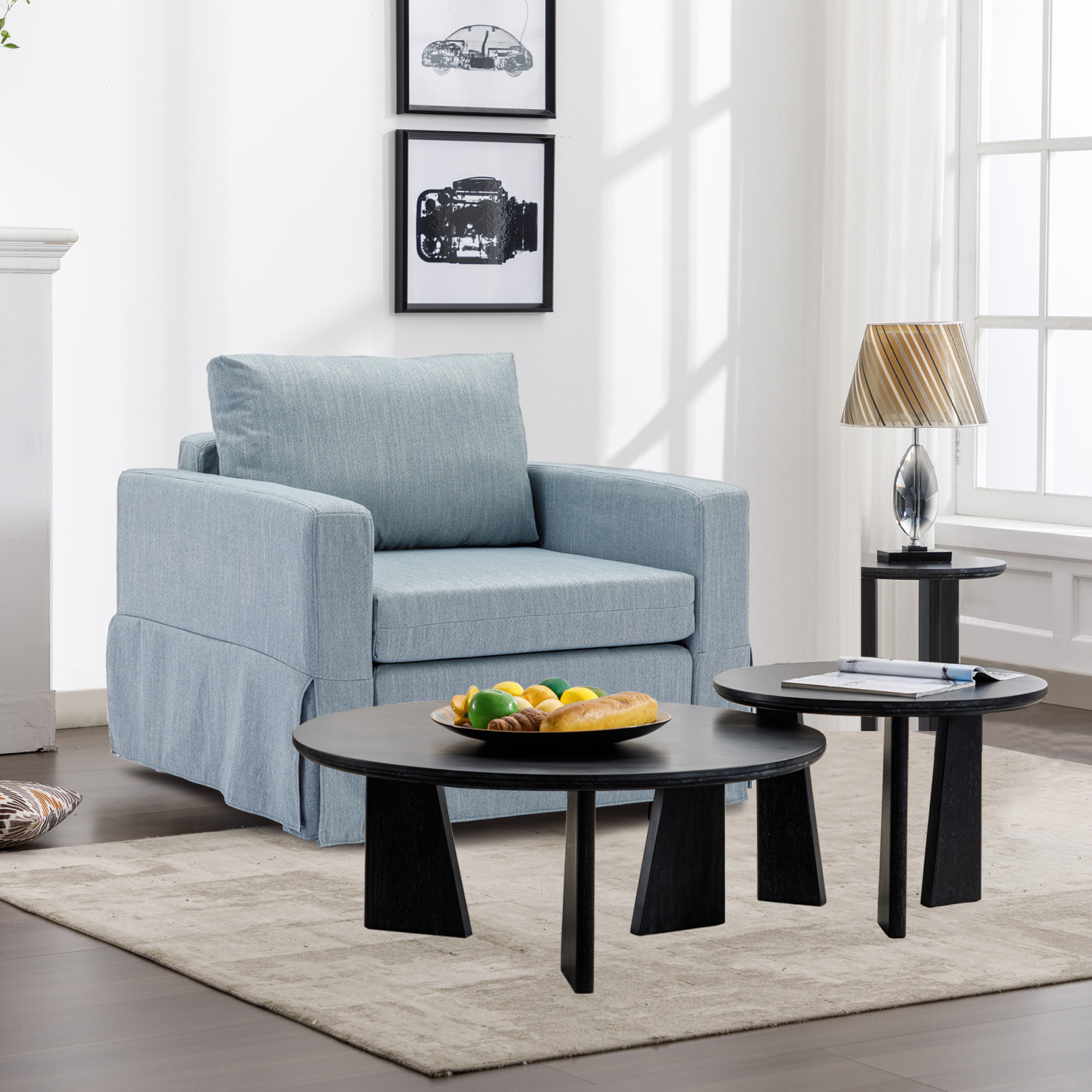 Modular Sofa Single Seat Sectional Couch with Pillow and Armrests ...