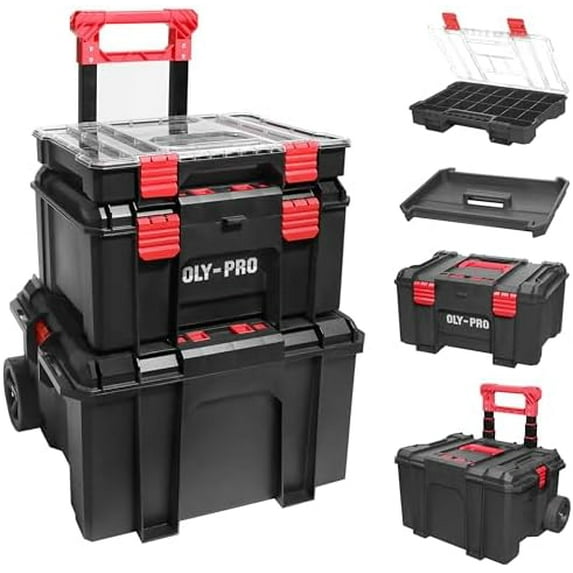 Modular Tool Box Storage System – 250 lbs Heavy Duty Plastic HDPE, 38.2 ...