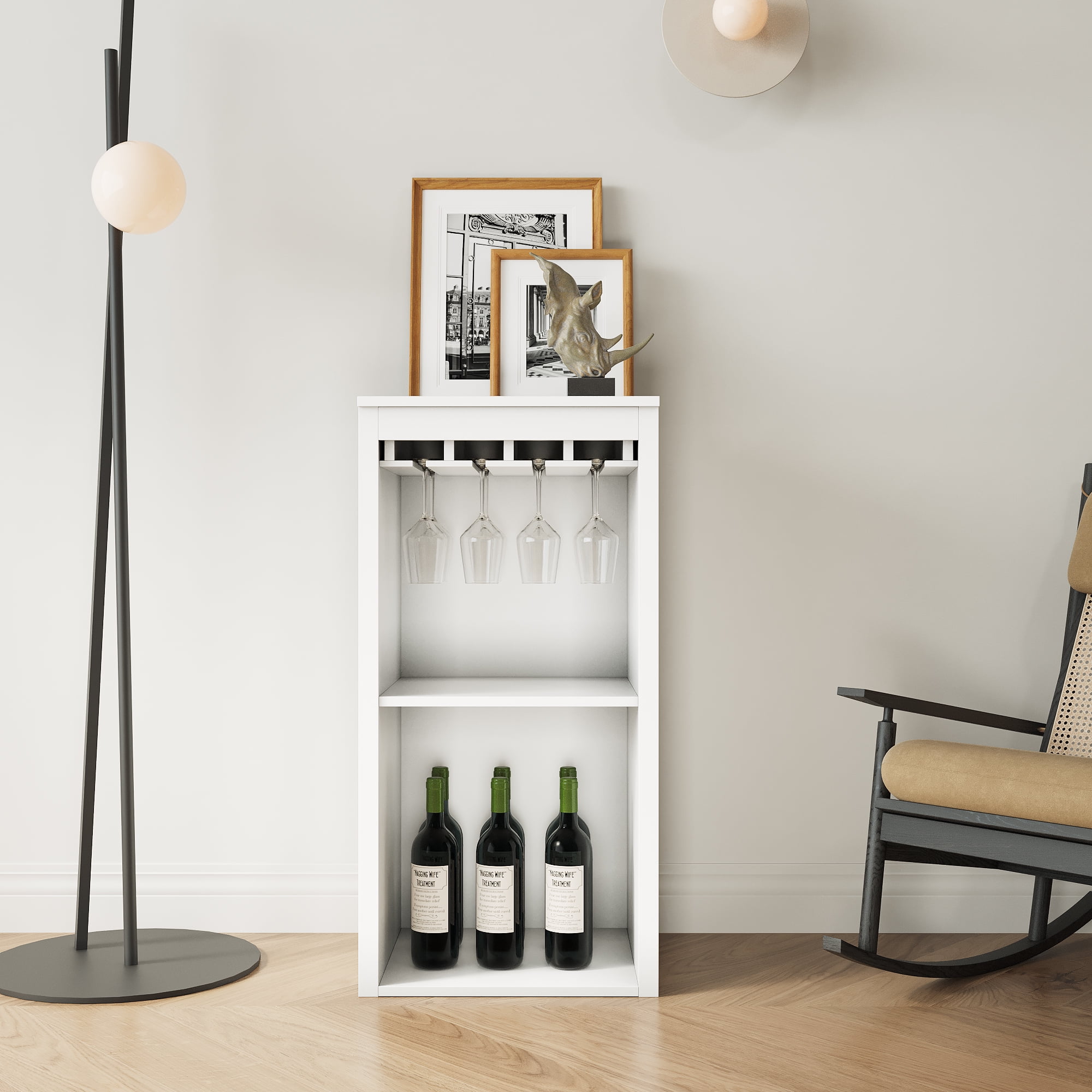 Modular Wine Bar Cabinet Ancona Modular 32 Bottle Wine Cabinet With ...