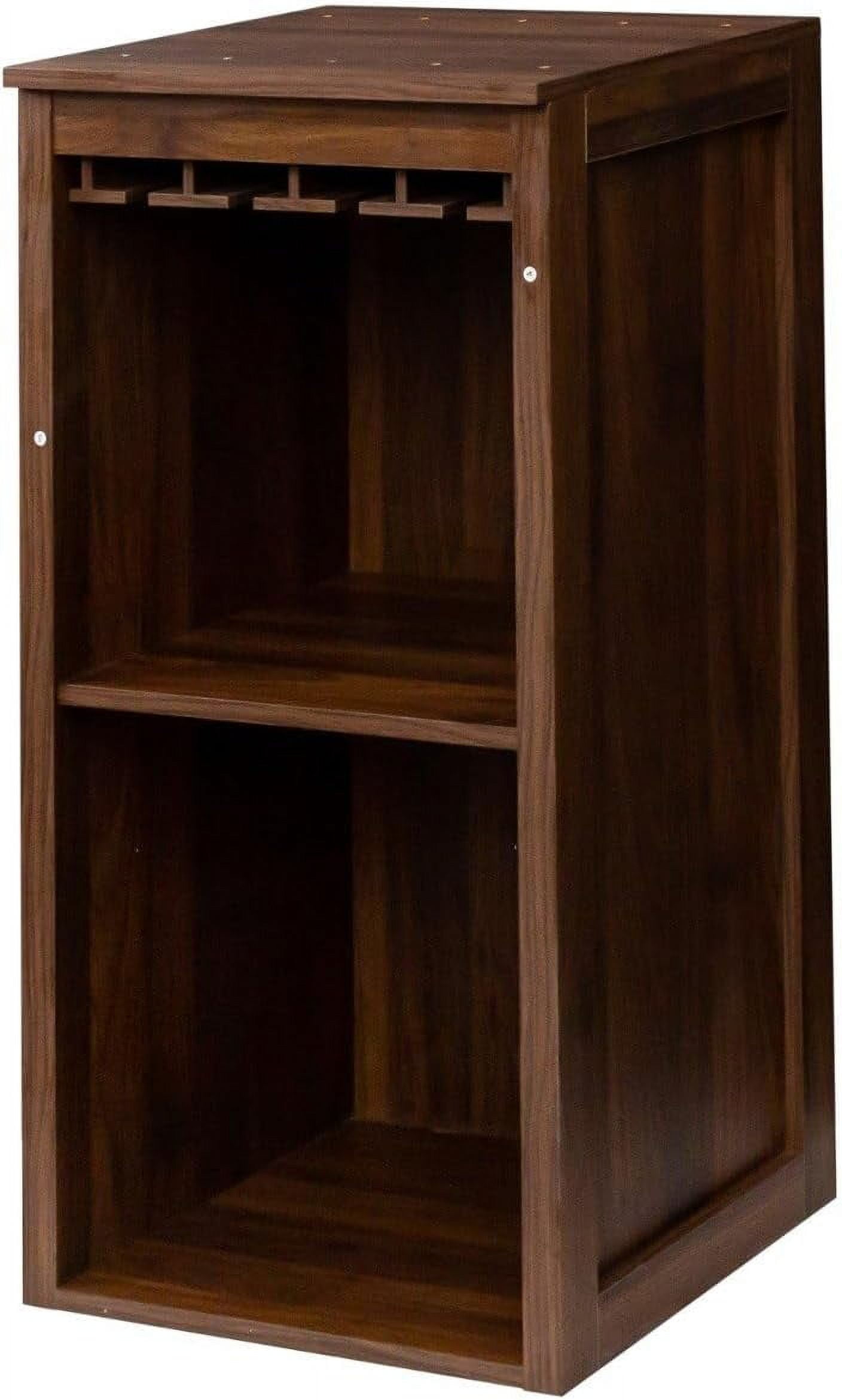 Modular Wine Bar Cabinet with 28-Bottle Storage - Elegant Dining Room ...