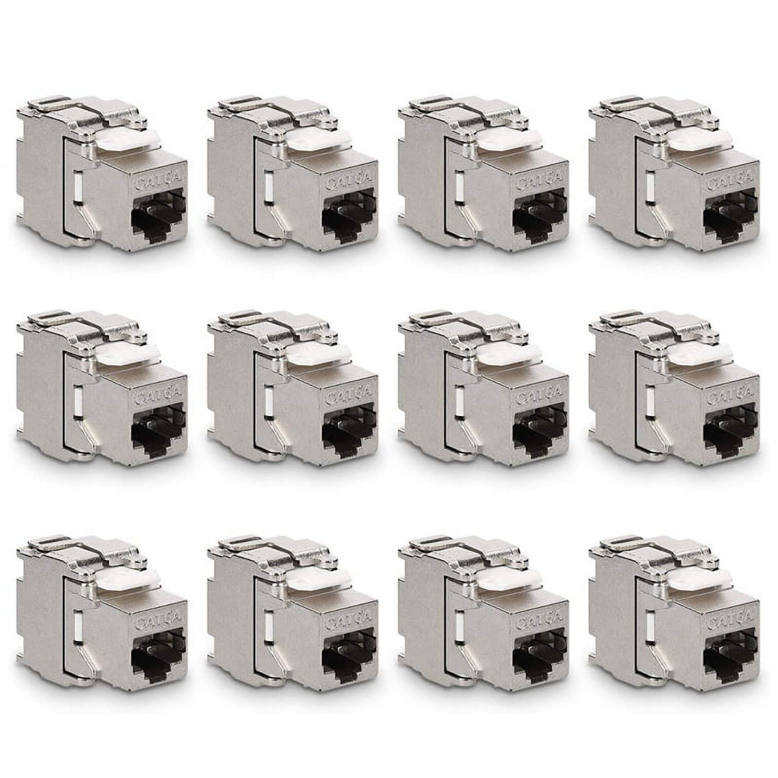 Module Jacks - 12 Piece CAT6A Shielded RJ45 6A Ethernet Module 10 Gbit ...