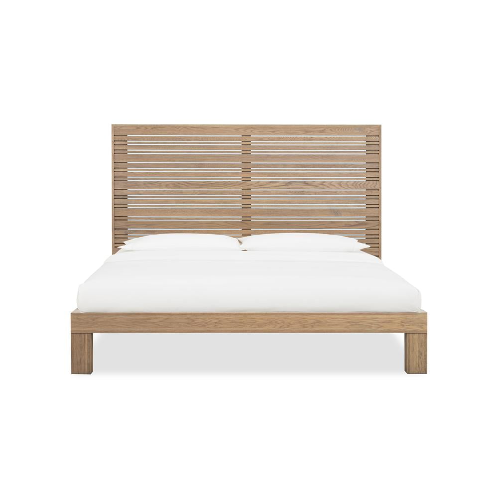 Modus Furniture Batten Solid Oak Slatted Platform Bed in Blonde ...