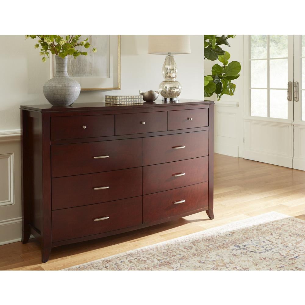 Modus Furniture Brighton Nine Drawer Dresser In Cinnamon - Walmart.com