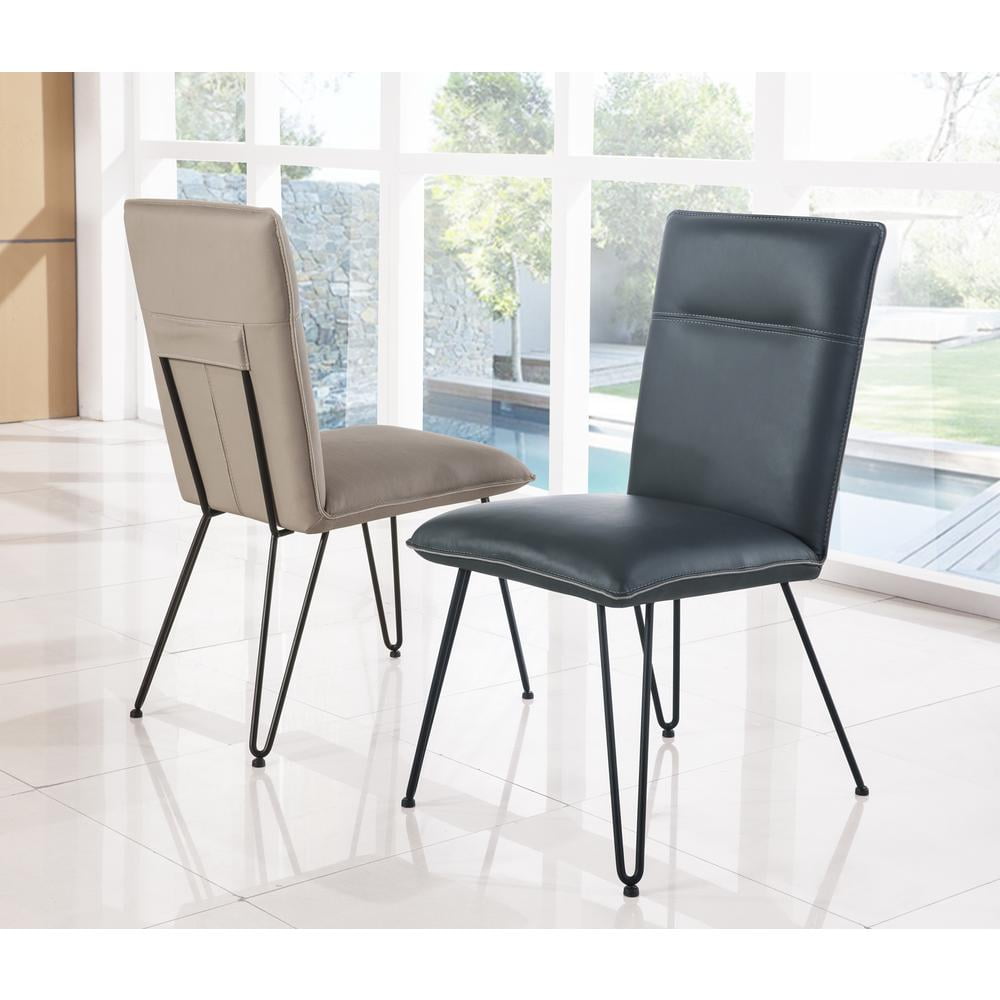 Modus Furniture Demi Hairpin Leg Modern Dining Chair in Cobalt, set of ...
