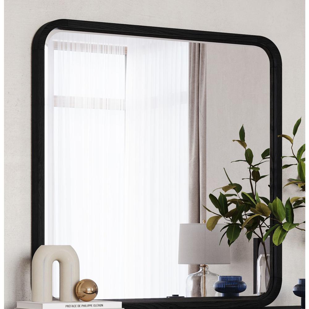 Modus Furniture Elora Beveled Glass Mirror in Jet Black Ash - Walmart.com