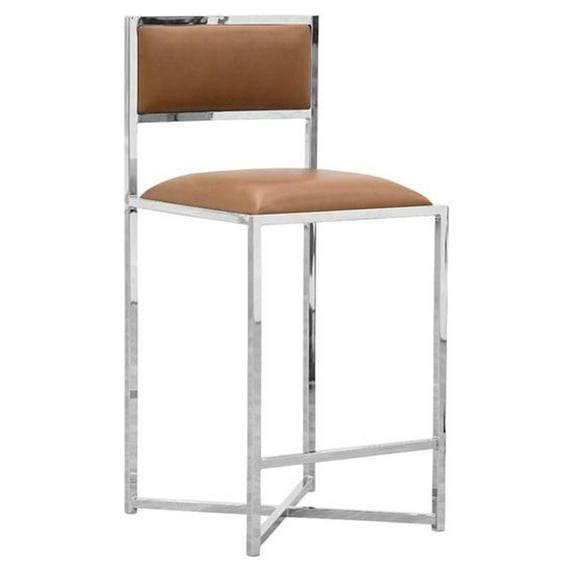 Modus Furniture Amalfi X-Base Counter Stool in Cognac, set of 2 ...