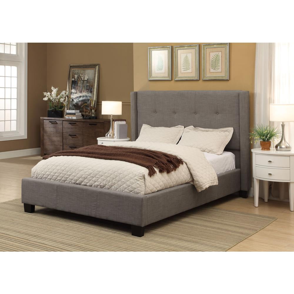 Modus Furniture Madeleine Wingback Upholstered Platform Bed - Walmart.com