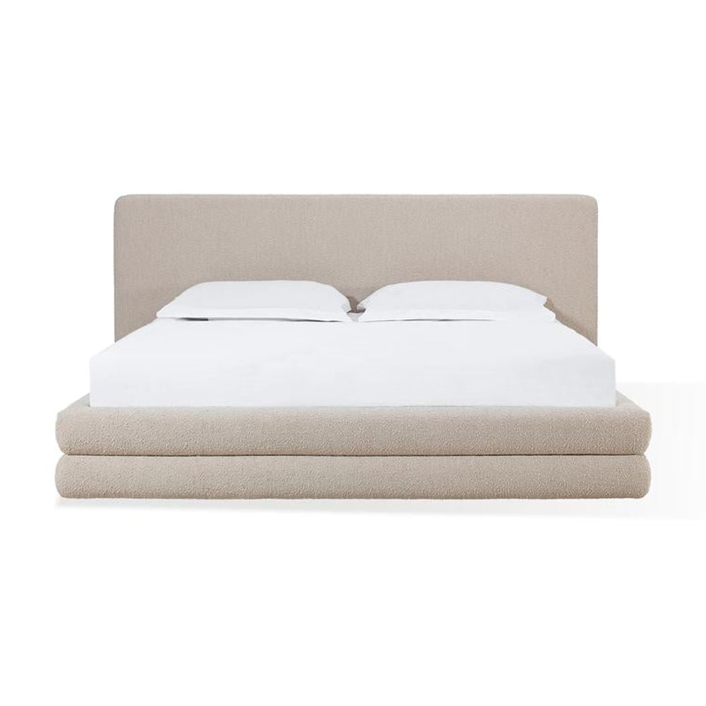 Modus Furniture Maya Upholstered Platform Bed in Brun Boucle - Walmart.com