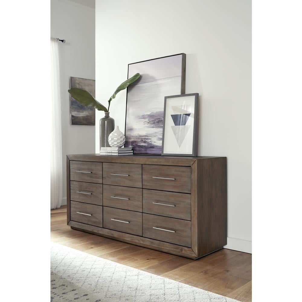 Modus Furniture Melbourne Nine Drawer Dresser in Dark Pine (2024 ...