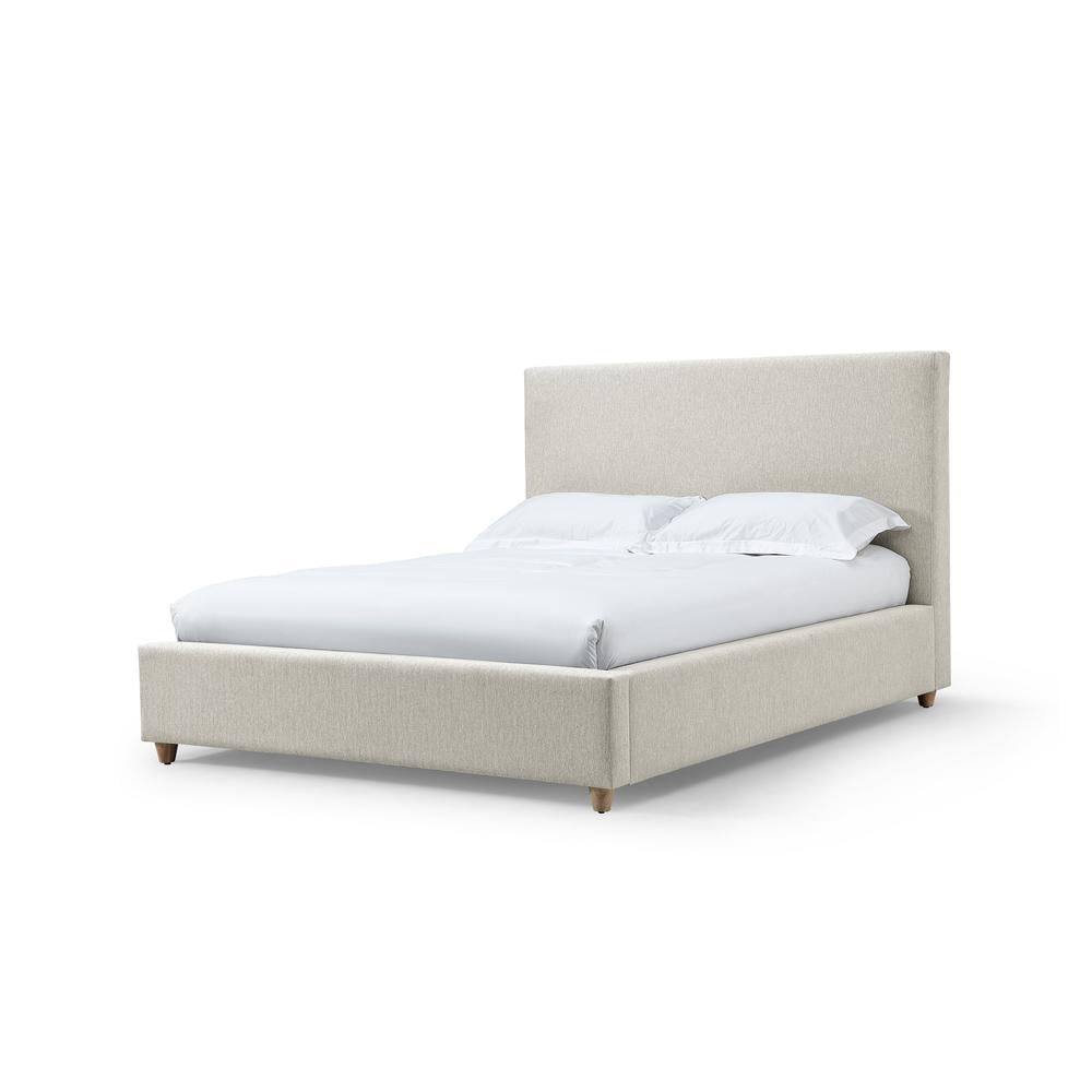Modus Furniture Olivia Upholstered Platform Bed in Ivory - Walmart.com