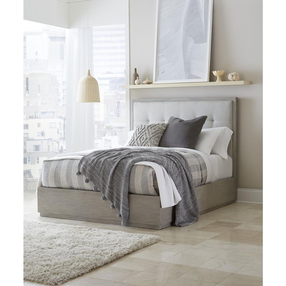 Modus Furniture Oxford Upholstered Footboard Storage Bed in Mineral ...