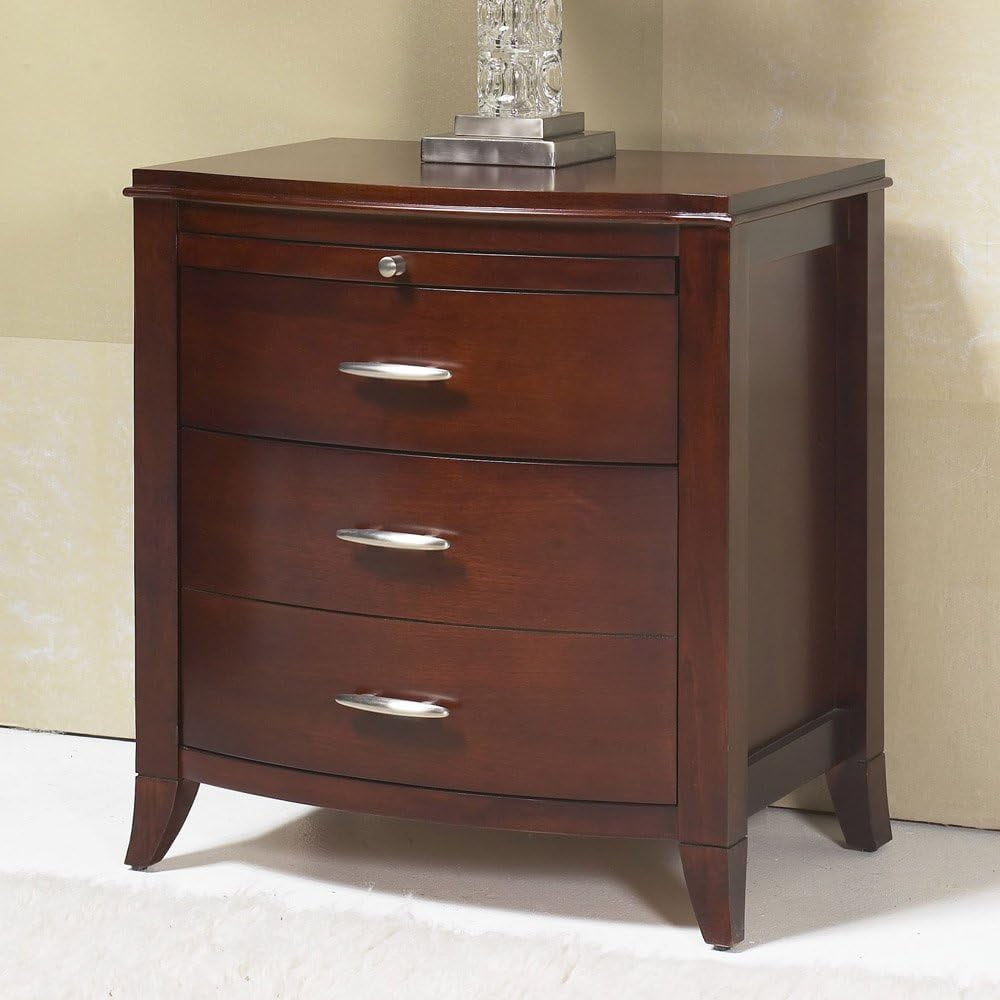 Modus Furniture Solid Wood Nightstand, 3-Drawer, Brighton - Cinnamon ...