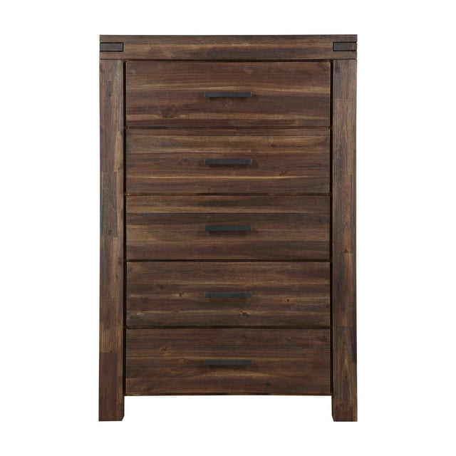 Modus Meadow 5 Drawer Solid Wood Chest in Graphite - Walmart.com