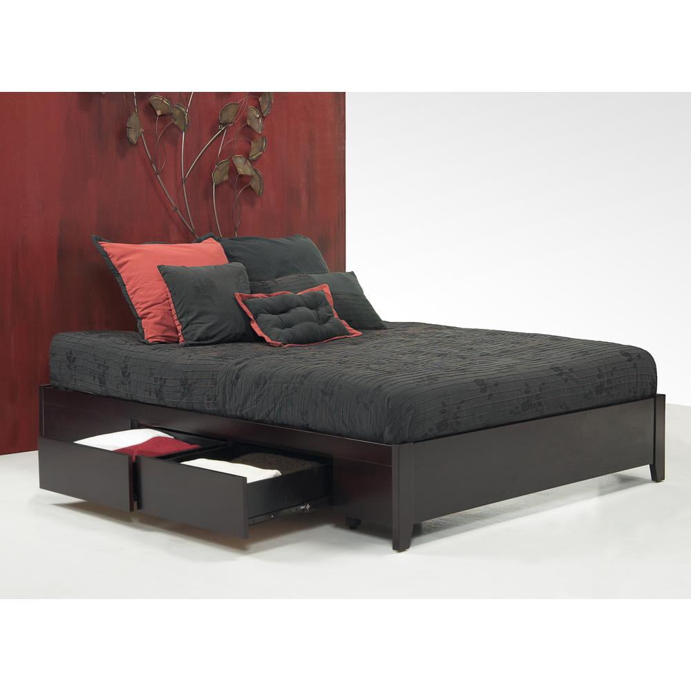Modus Nevis California King Solid Wood Platform Storage Bed in Espresso ...