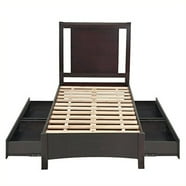 Hillsdale Pulse L-Shaped Two Twin Beds with Double Storage, Chocolate ...