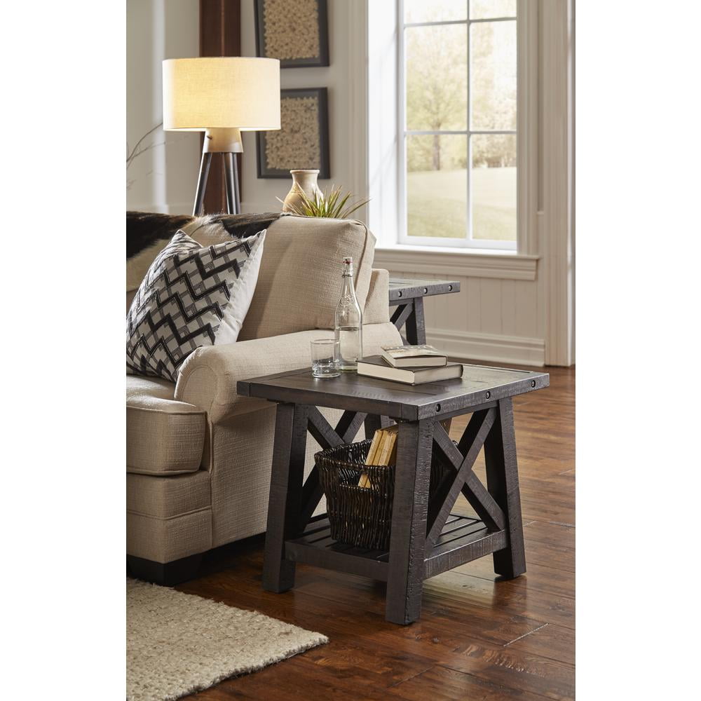 Modus Furniture International Yosemite Solid Wood Side Table in Cafe ...