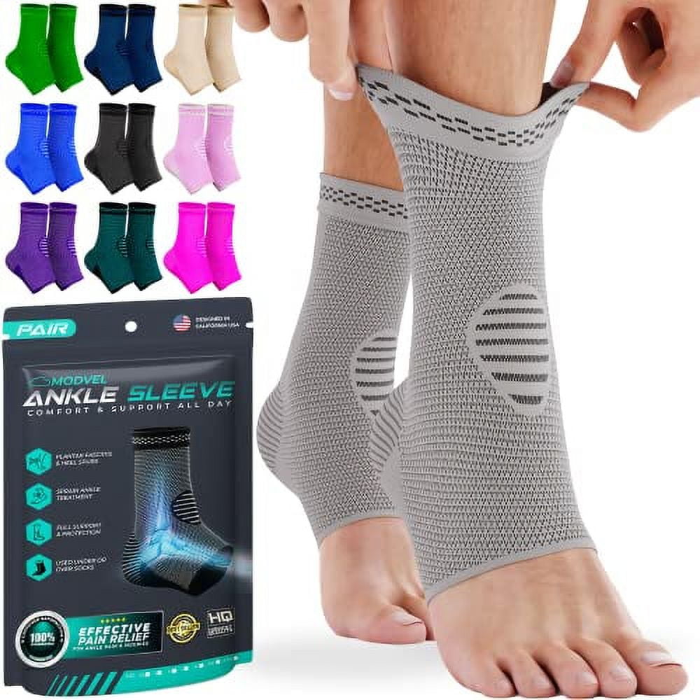 Modvel Ankle Brace For Women And Men 1 Pair Of Ankle Support Sleeve And Ankle Wrap Compression