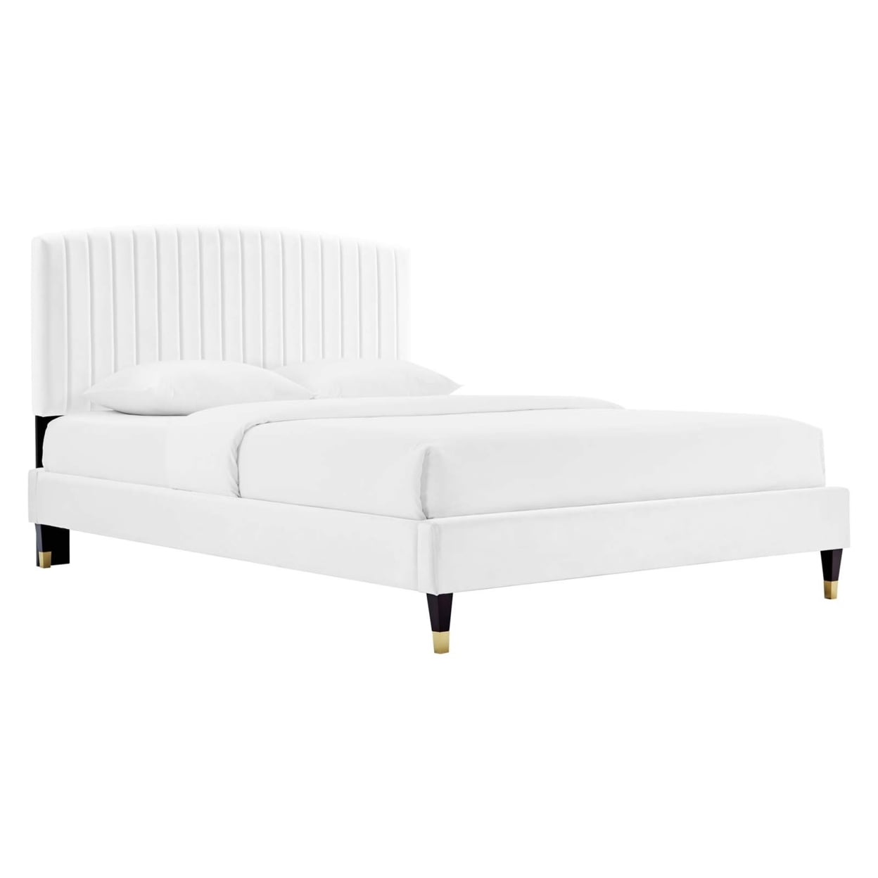 Alessi Performance Velvet Queen Platform Bed - Walmart.com