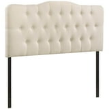 Modway Annabel Tufted Full Upholstered Fabric Headboard in Ivory ...