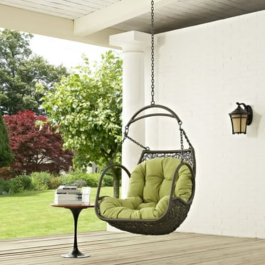 Modway Arbor Outdoor Patio Wood Swing Chair in Peridot - Walmart.com