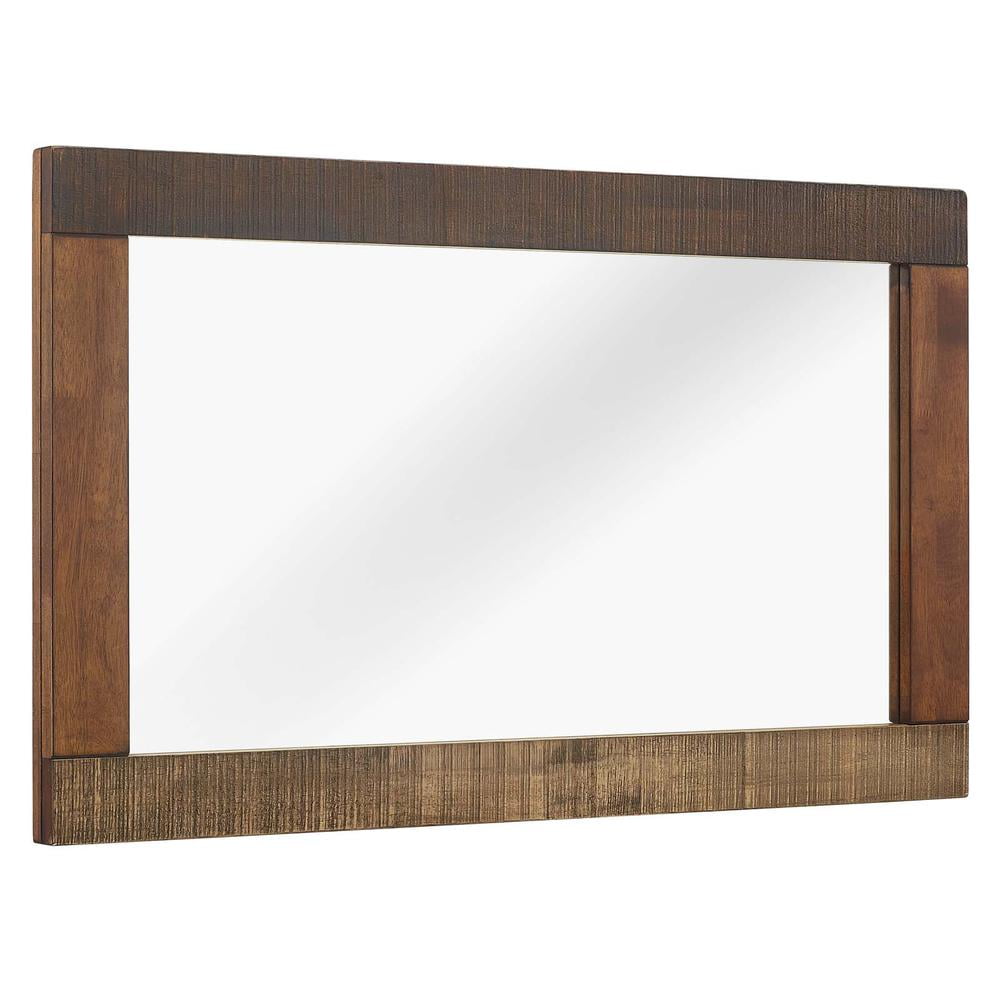 Modway Arwen Rustic Wood Frame Mirror, Versatile for Bedroom or Hallway ...