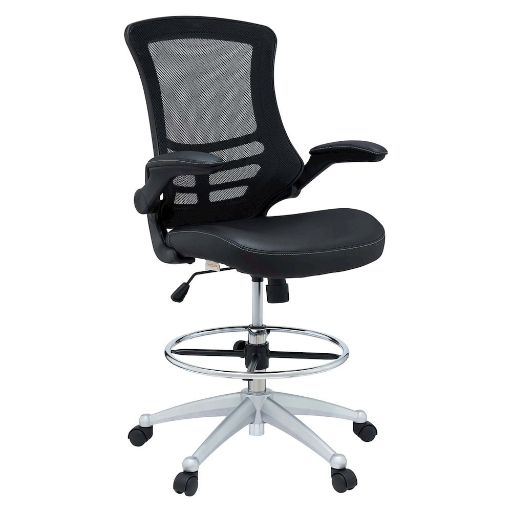 Modway Attainment Mesh Drafting Stool in Black - Walmart.com
