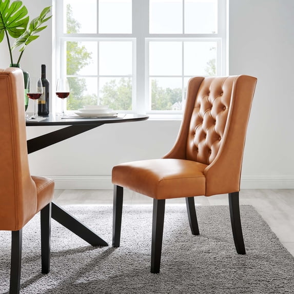 Free Shipping! Modway Baronet Button Tufted Vegan Leather Dining Chair ...