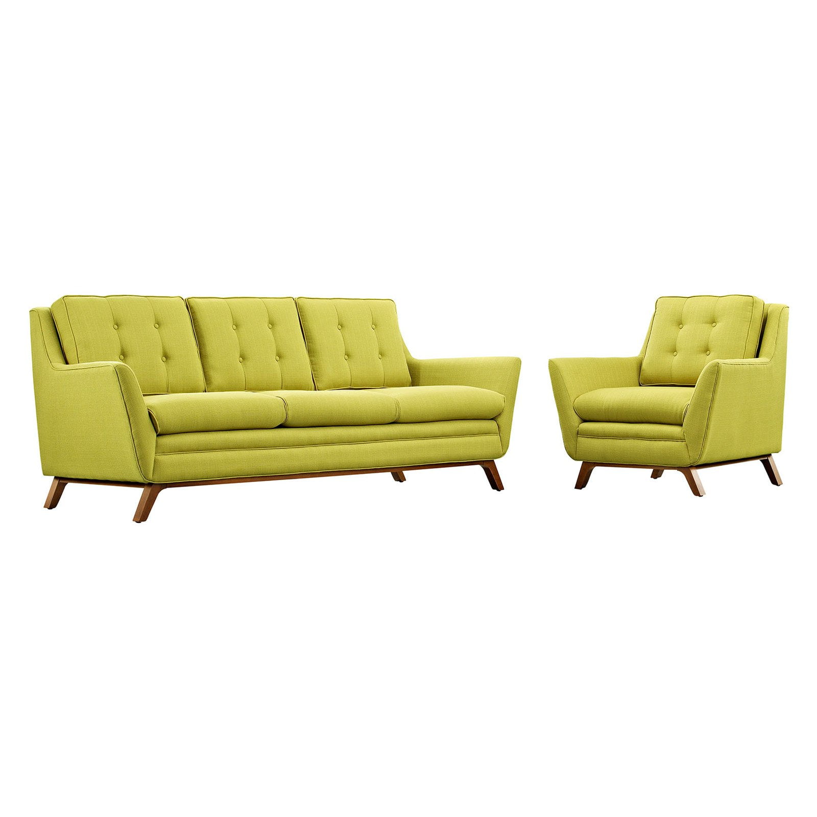 Modway Beguile Living Room Set, Upholstered, Set of 2 (Armchair and ...