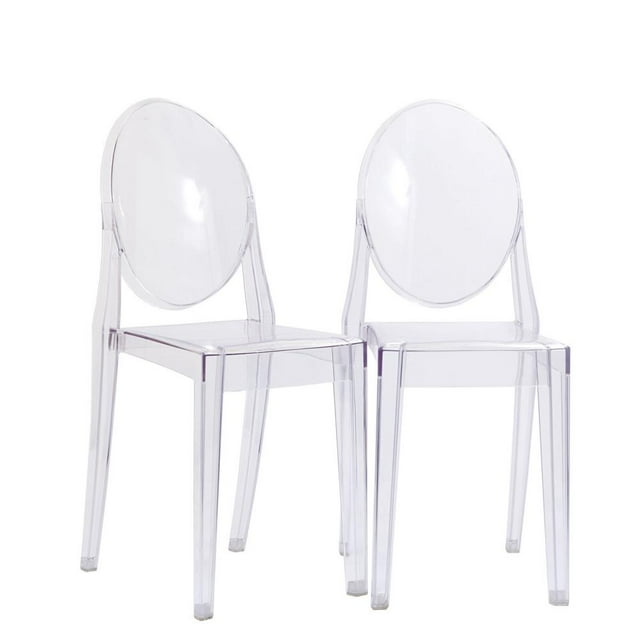 Modway Casper Indoor/Outdoor Stackable Dining Side Chair, Set of 2 ...