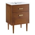"Modway Mid-Century Modern Single Wood Cassia 24"" Bathroom Vanity in ...