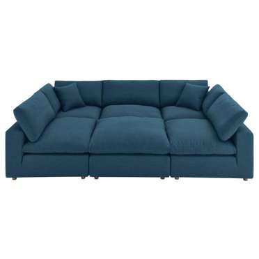 Modway Modern Commix Down Filled Overstuffed 6-Piece Sectional Couch ...