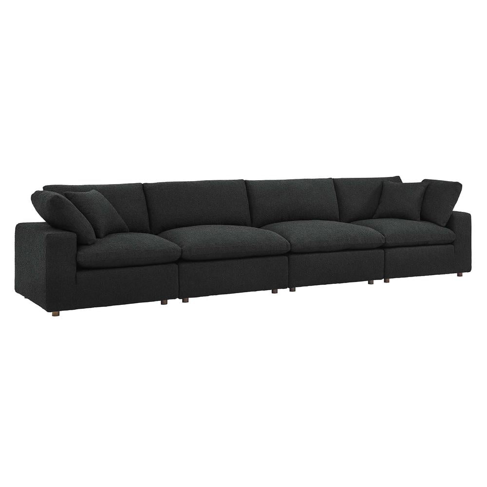 Modway Commix Down Filled Overstuffed Boucle Fabric 4-Seater Sofa in ...