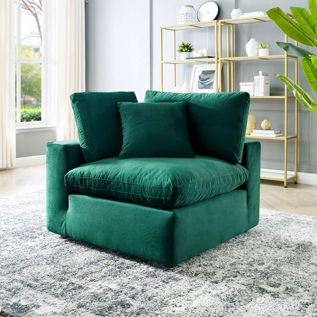 Modway Commix Down Filled Overstuffed Performance Velvet Corner Chair ...