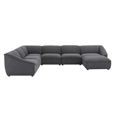 Modway Comprise 6-Piece Sectional Sofa in Light Gray - Walmart.com