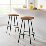 Concord Backless Wood Counter StoolsSet of 2 in Walnut - Walmart ...