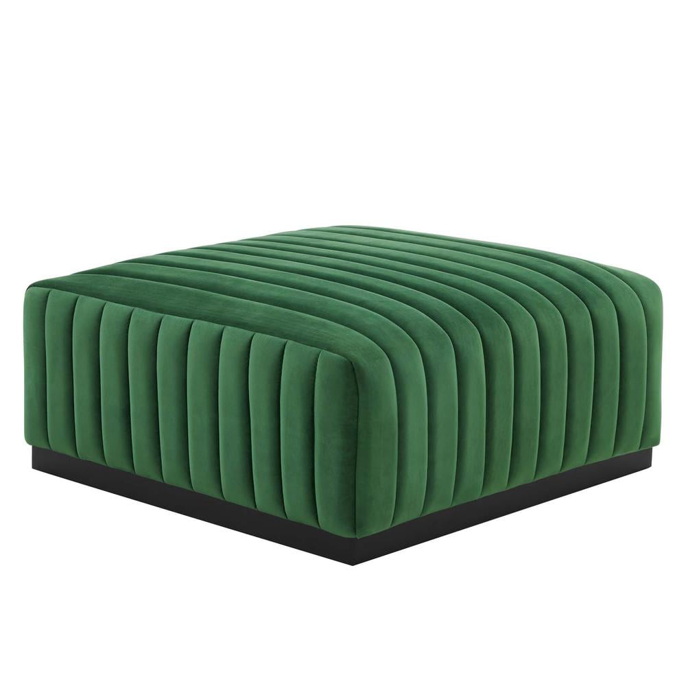 Modway Conjure Modern Channel Tufted Performance Velvet Ottoman in ...