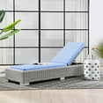 Modway Conway Outdoor Patio Wicker Rattan Chaise Lounge in Light Gray ...