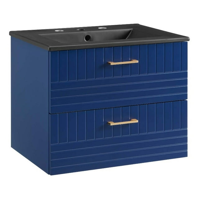 Modway Daybreak 24" Rubberwood MDF Particleboard Bathroom Vanity in ...