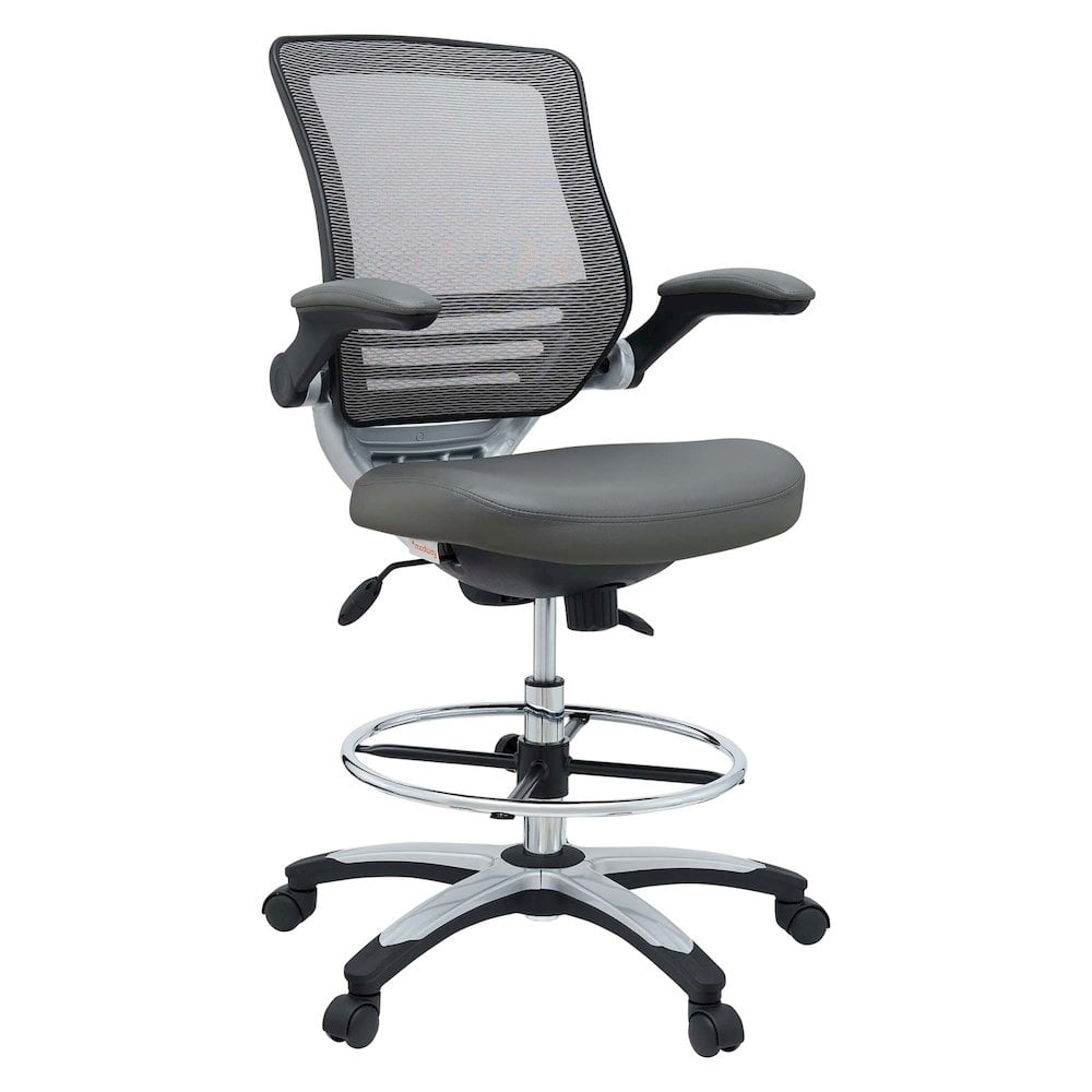 Modway Edge Office Desk Chair - Modern Style Vinyl Drafting Chair in ...