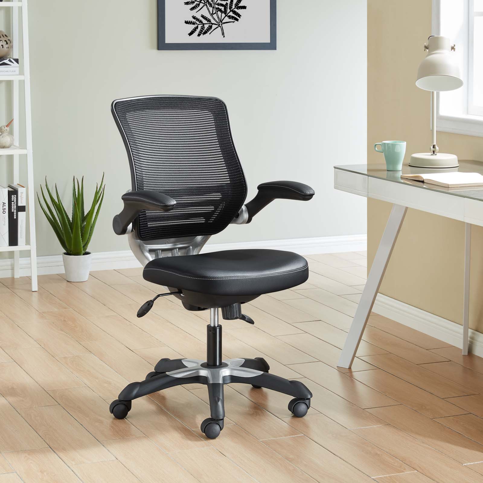 Modway Edge Vinyl Office Chair in Black - Walmart.com