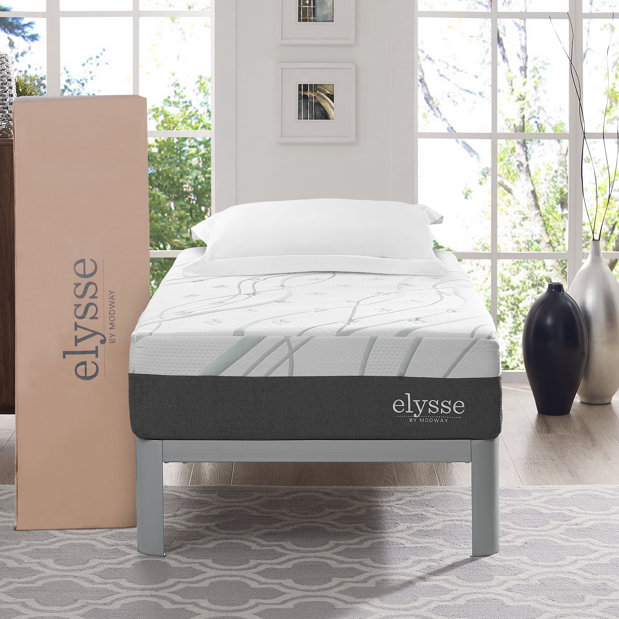 Modway Elysse 12" Gel-Infused Hybrid Foam Mattress, Twin - Walmart.com