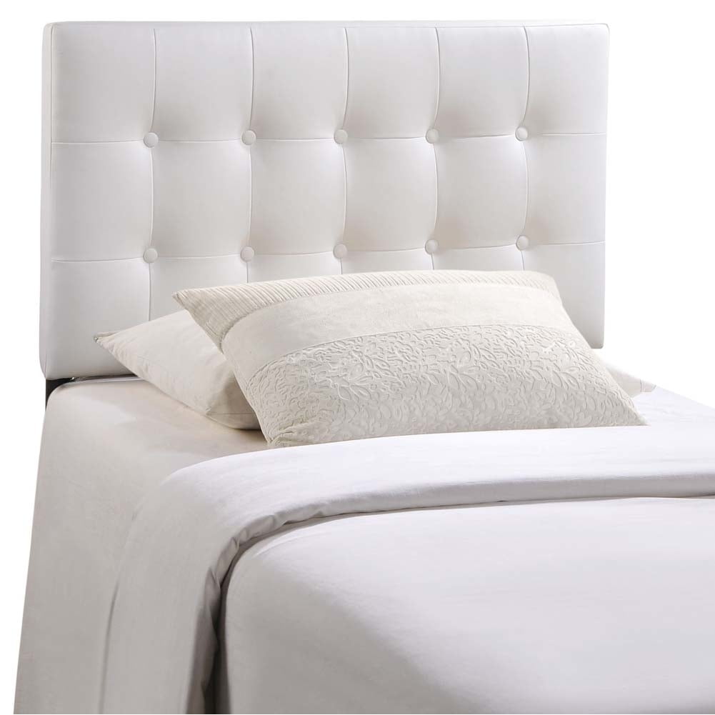 Modway Emily Tufted Twin Headboard - Faux Leather Upholstered - Ideal ...
