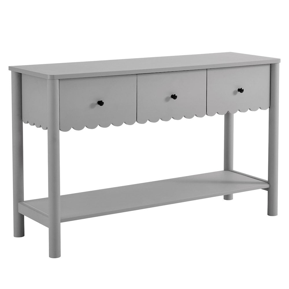 Modway Emmeline 3-Drawer Scalloped Console Table - Walmart.com