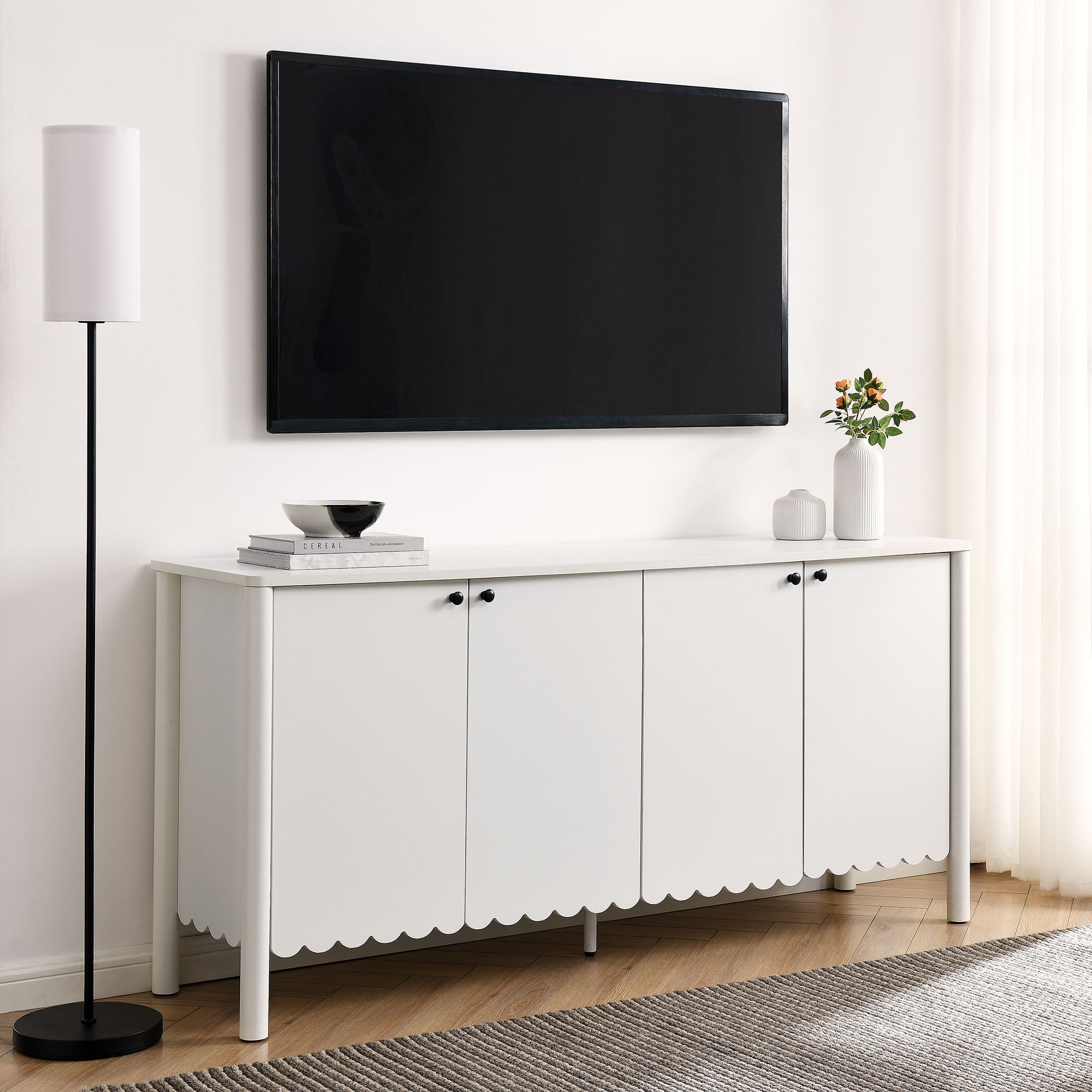 Emmeline Sideboard Cabinet in White - Walmart.com