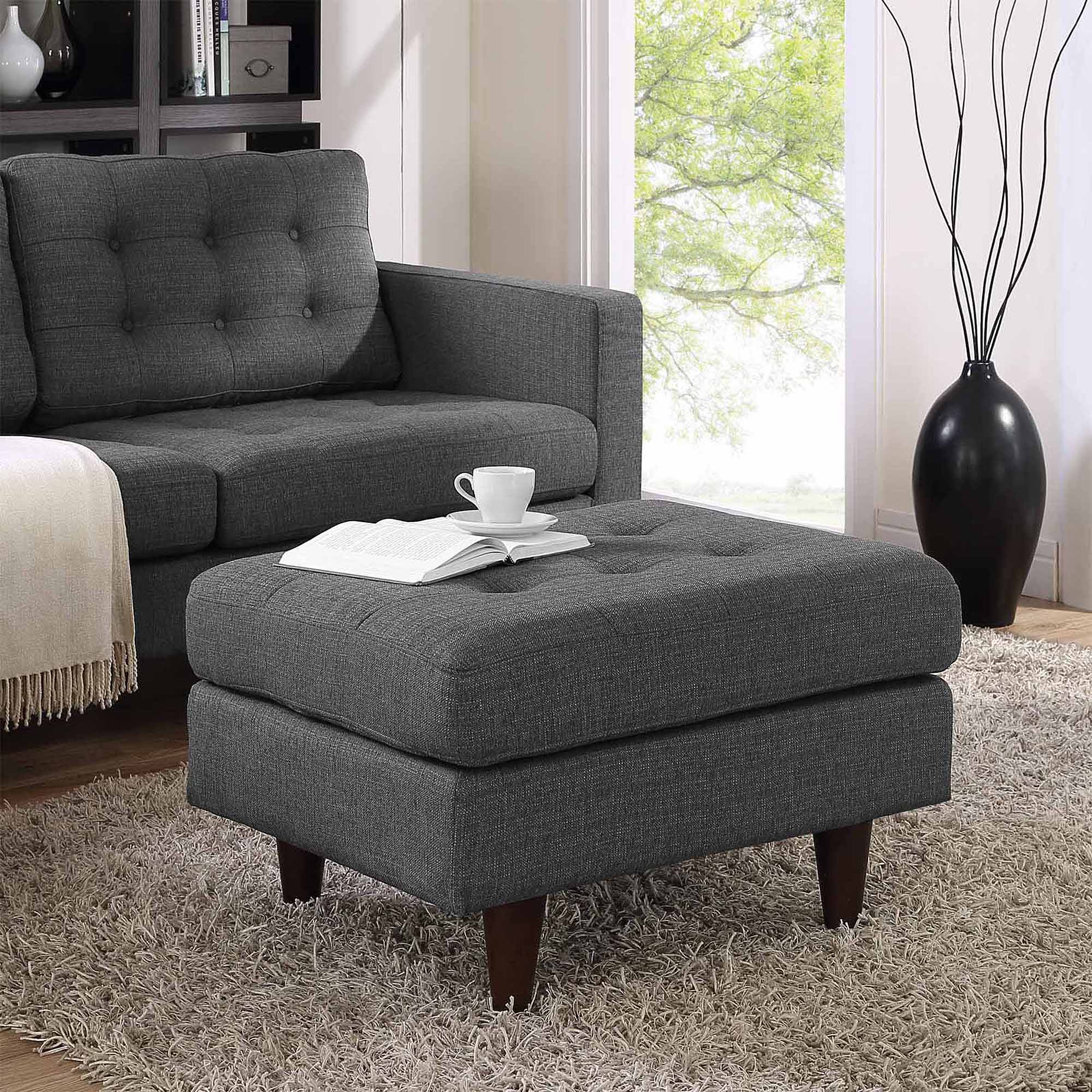 Modway Amour Round Upholstered Ottoman, Multiple Colors - Walmart.com